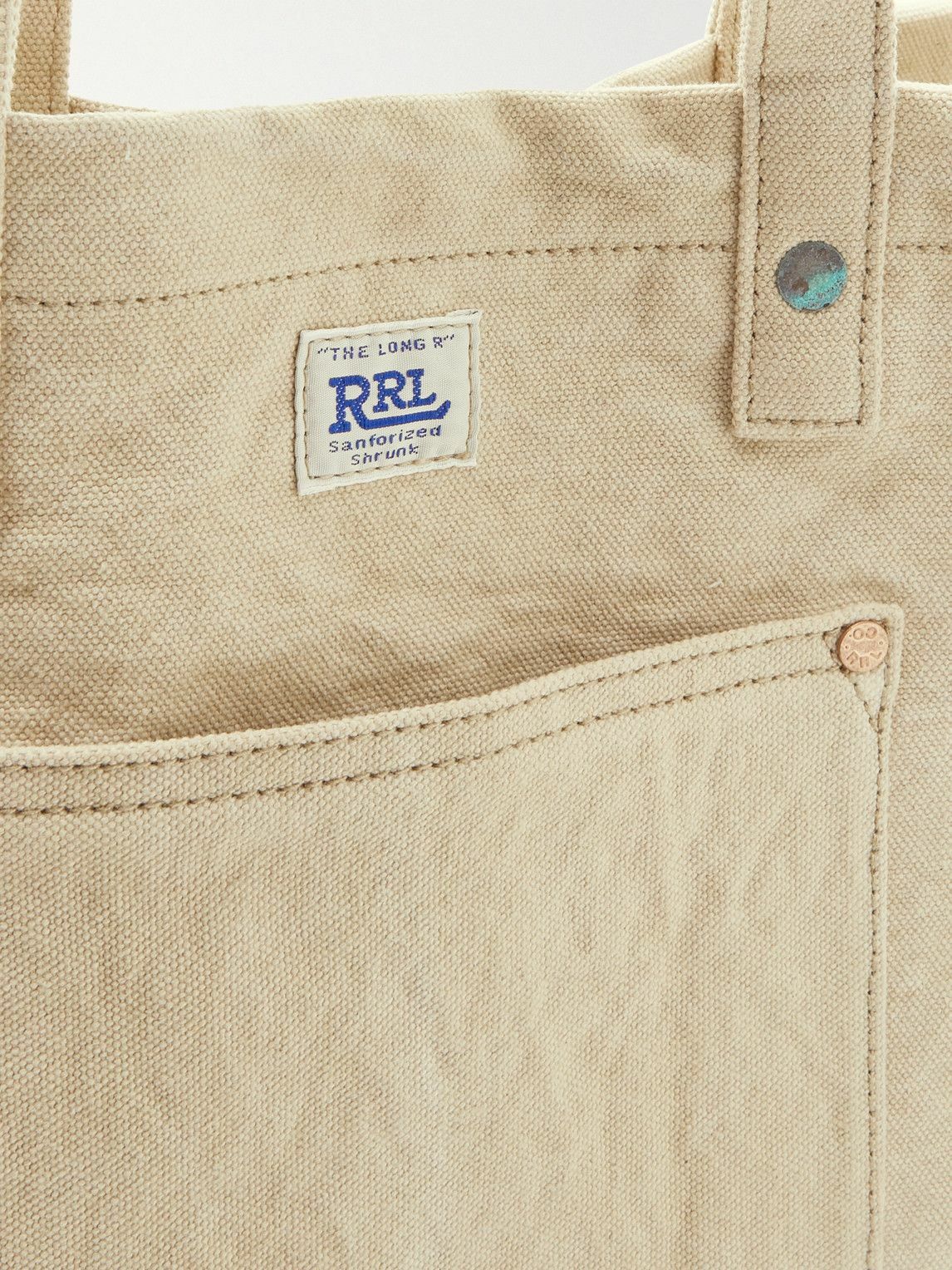 RRL - Carpenter Medium Leather-Trimmed Canvas Tote Bag RRL