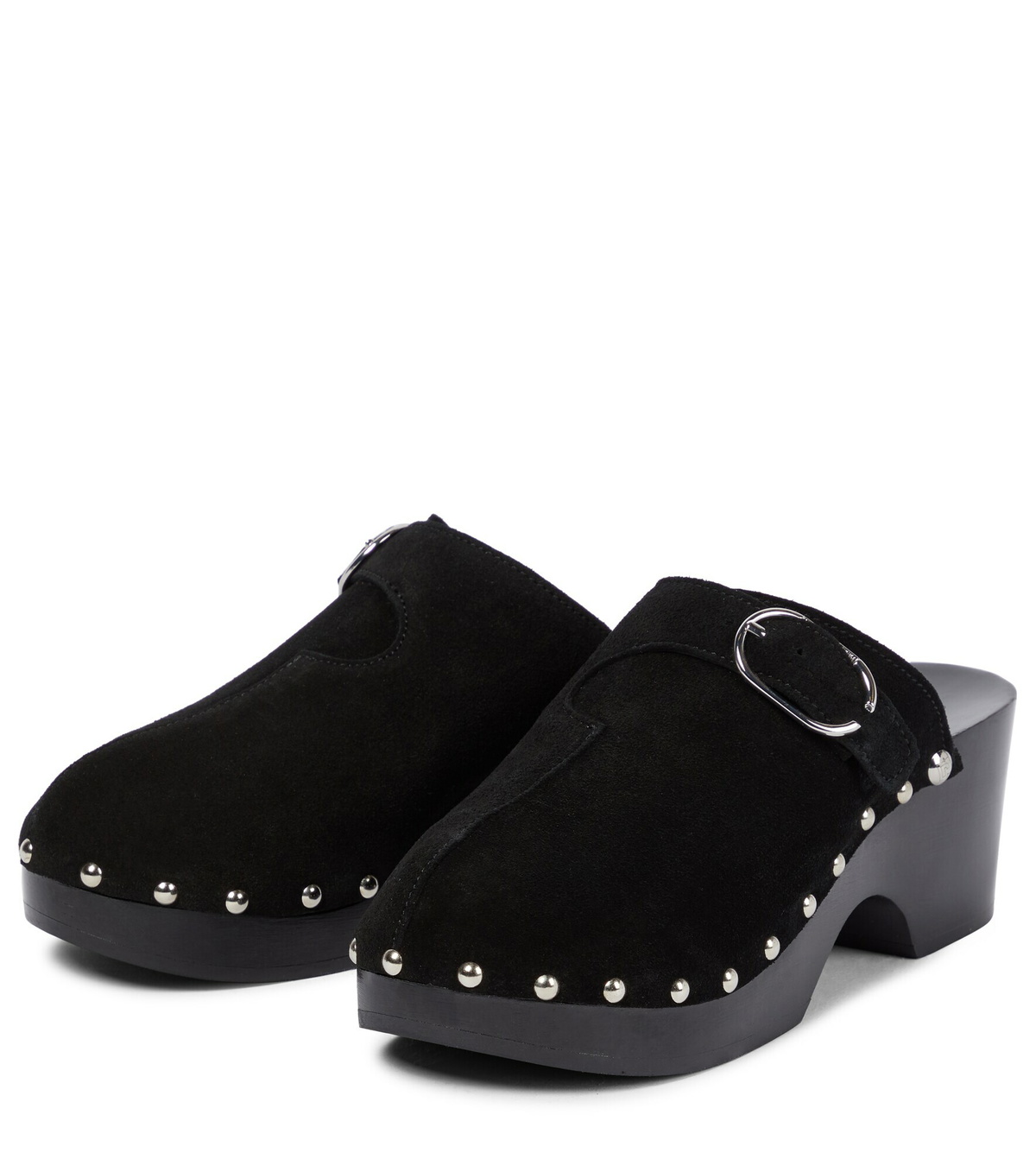 Paco Rabanne - Embellished suede clogs Paco Rabanne