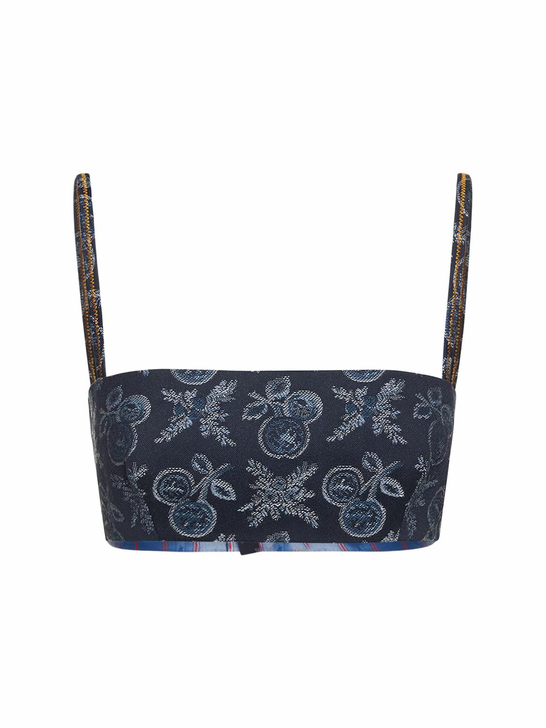 ETRO - Embroidered Denim Crop Top Etro