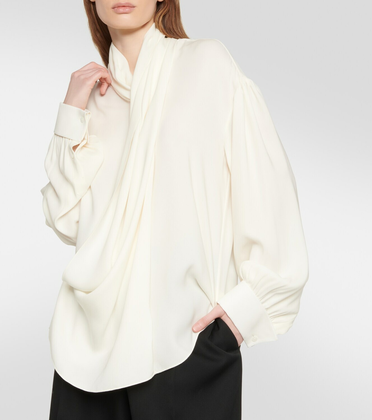 The Row Darnelle oversized silk blouse The Row