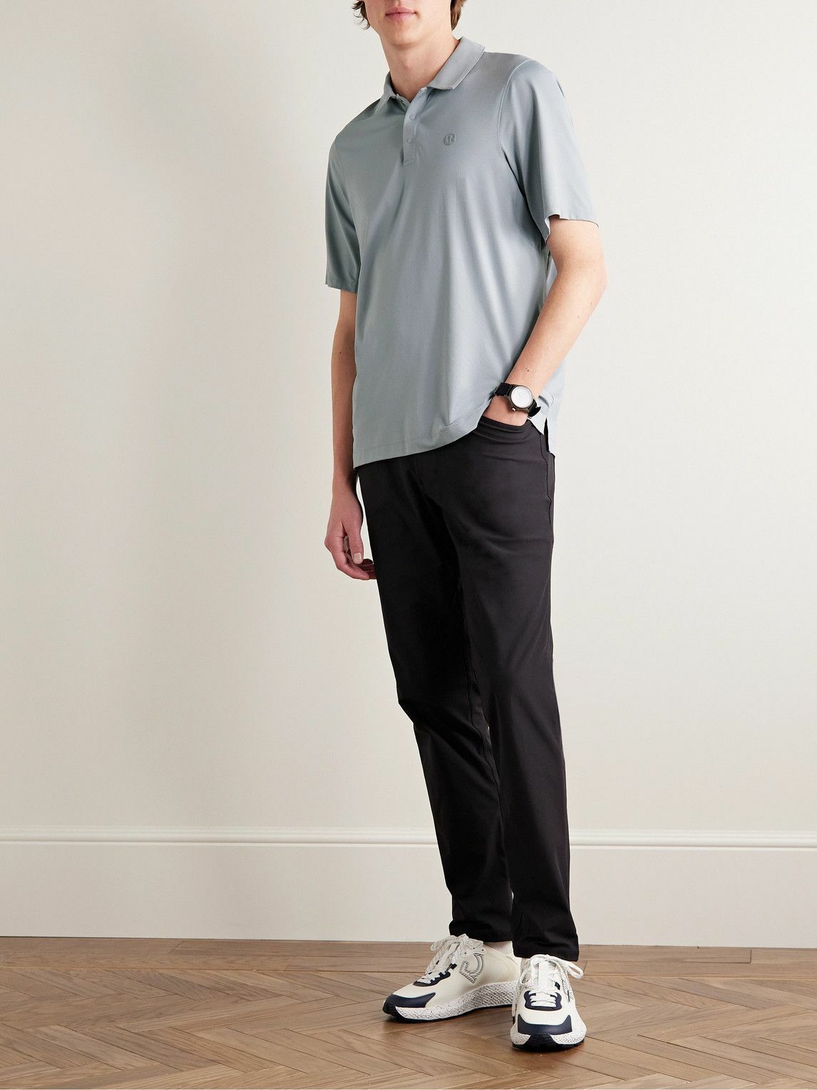 Lululemon - Stretch Recycled-Piqué Polo Shirt - Gray Lululemon