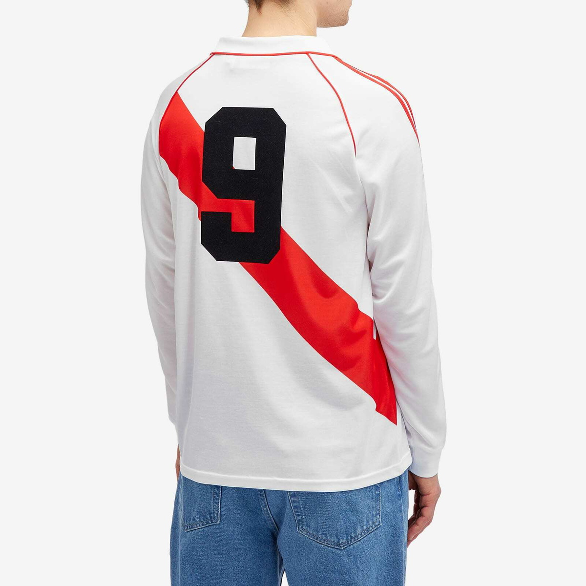 Adidas Men's River Plate 94' Jersey Top in White/Red adidas