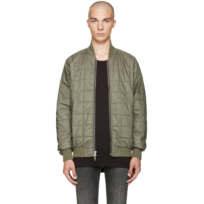 John Elliott Green Quentin Flight Jacket John Elliott