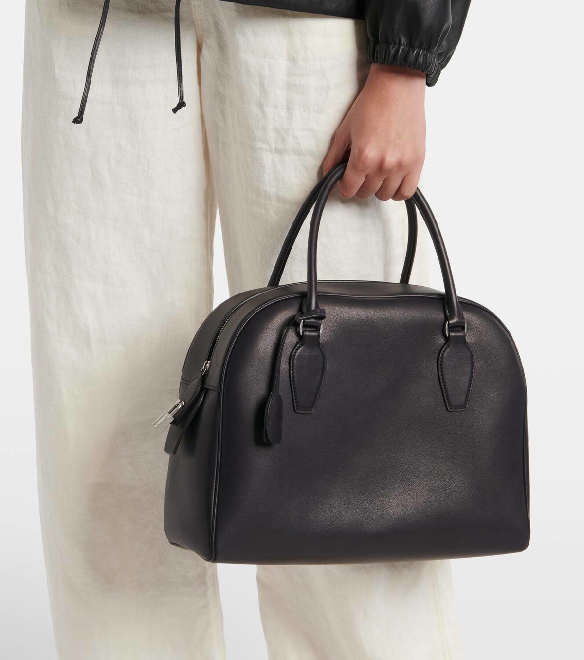 The Row India Medium leather tote bag The Row