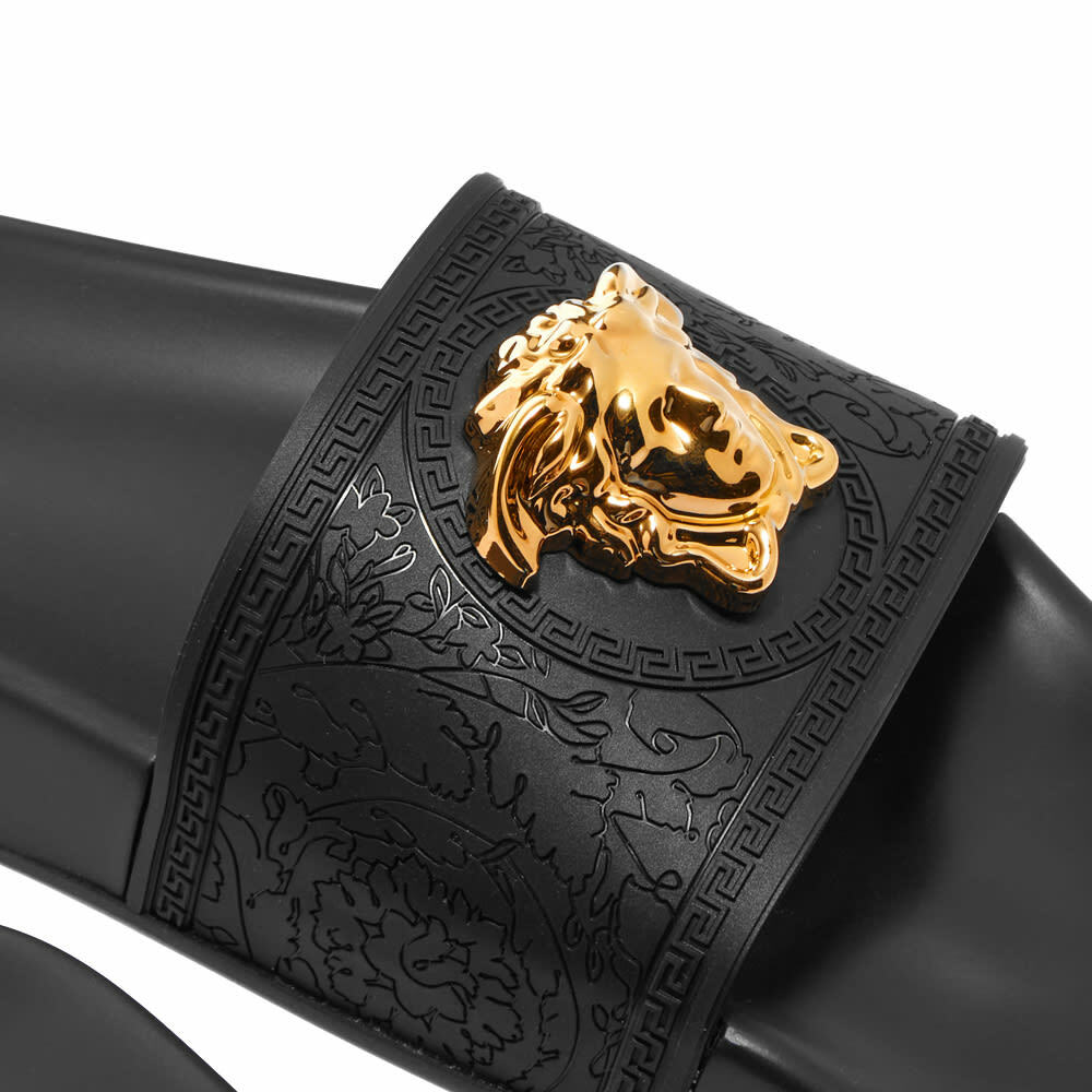 Versace Women's Medusa Head Slider in Black Versace