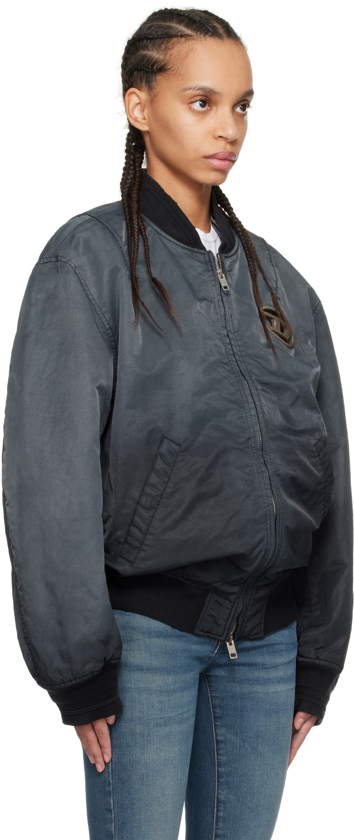Diesel Black J-Kepes Bomber Jacket Diesel
