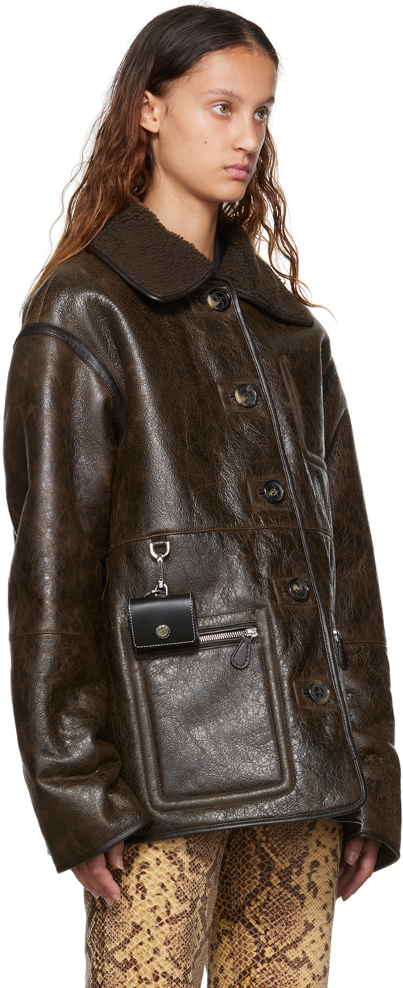 Saks Potts Brown Ada Shearling Jacket Saks Potts