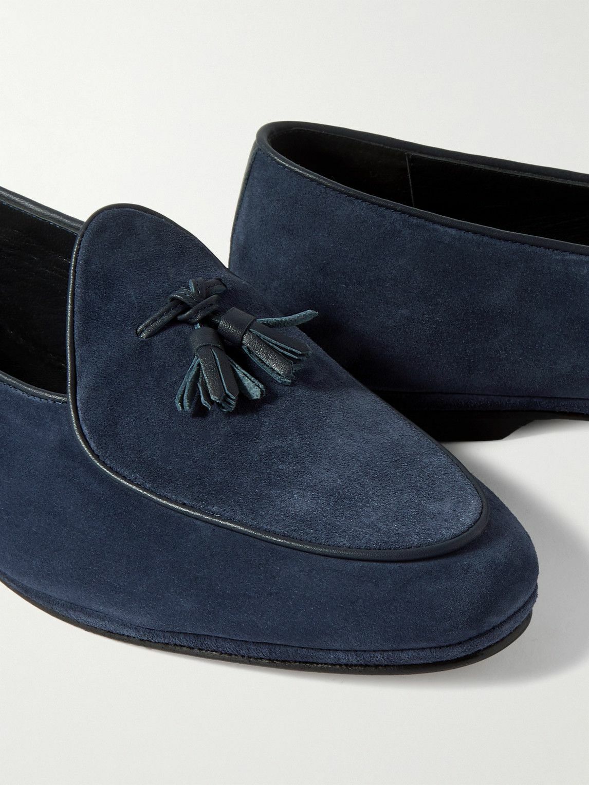 Rubinacci - Tasselled Suede Loafers - Blue Rubinacci