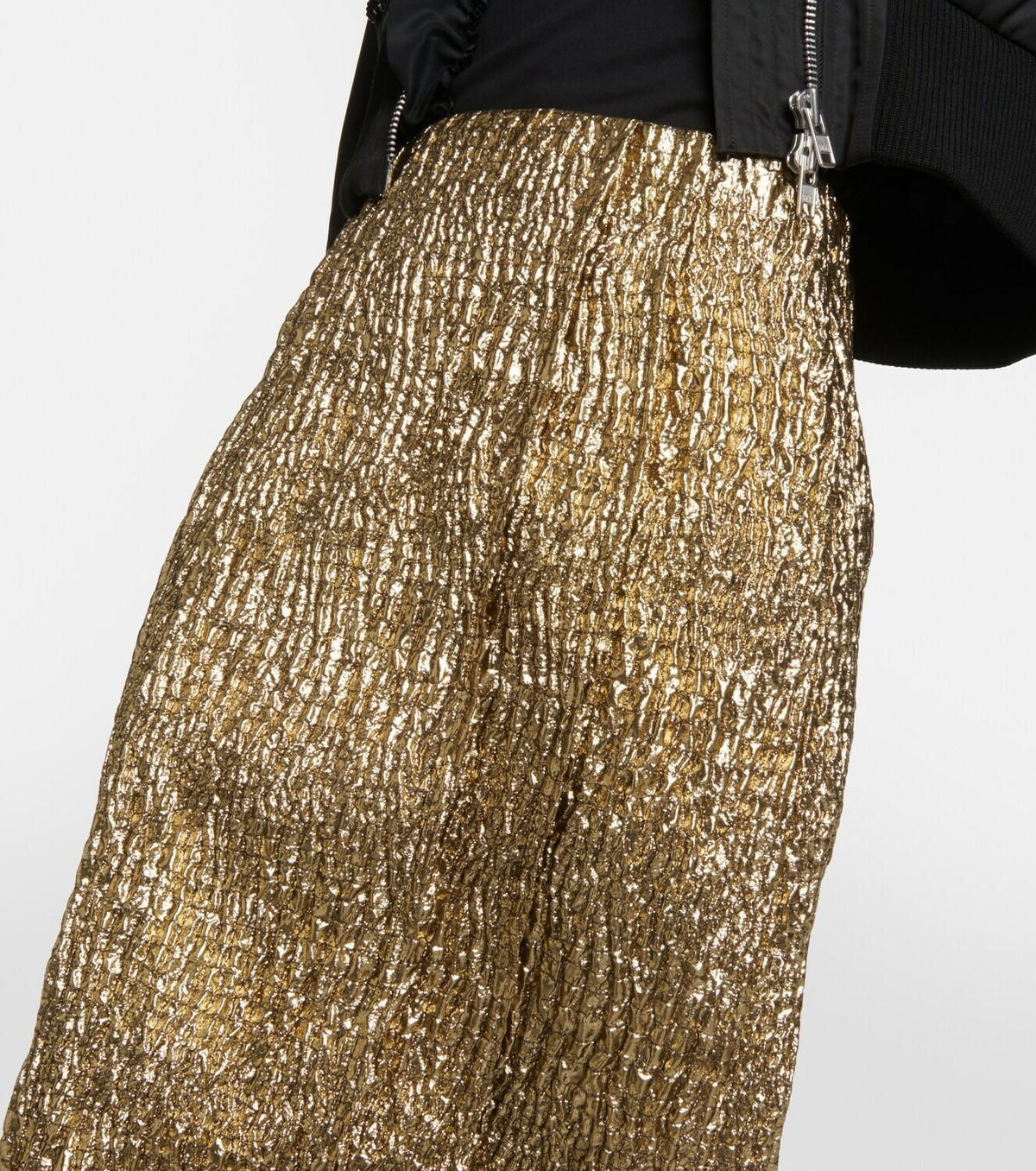 Simone Rocha Metallic pleated midi skirt Simone Rocha