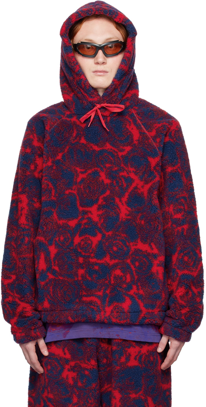 Burberry Red & Blue Rose Hoodie Burberry