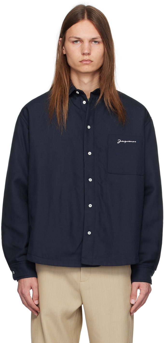 JACQUEMUS Navy 'La chemise Boulanger' Jacket Jacquemus