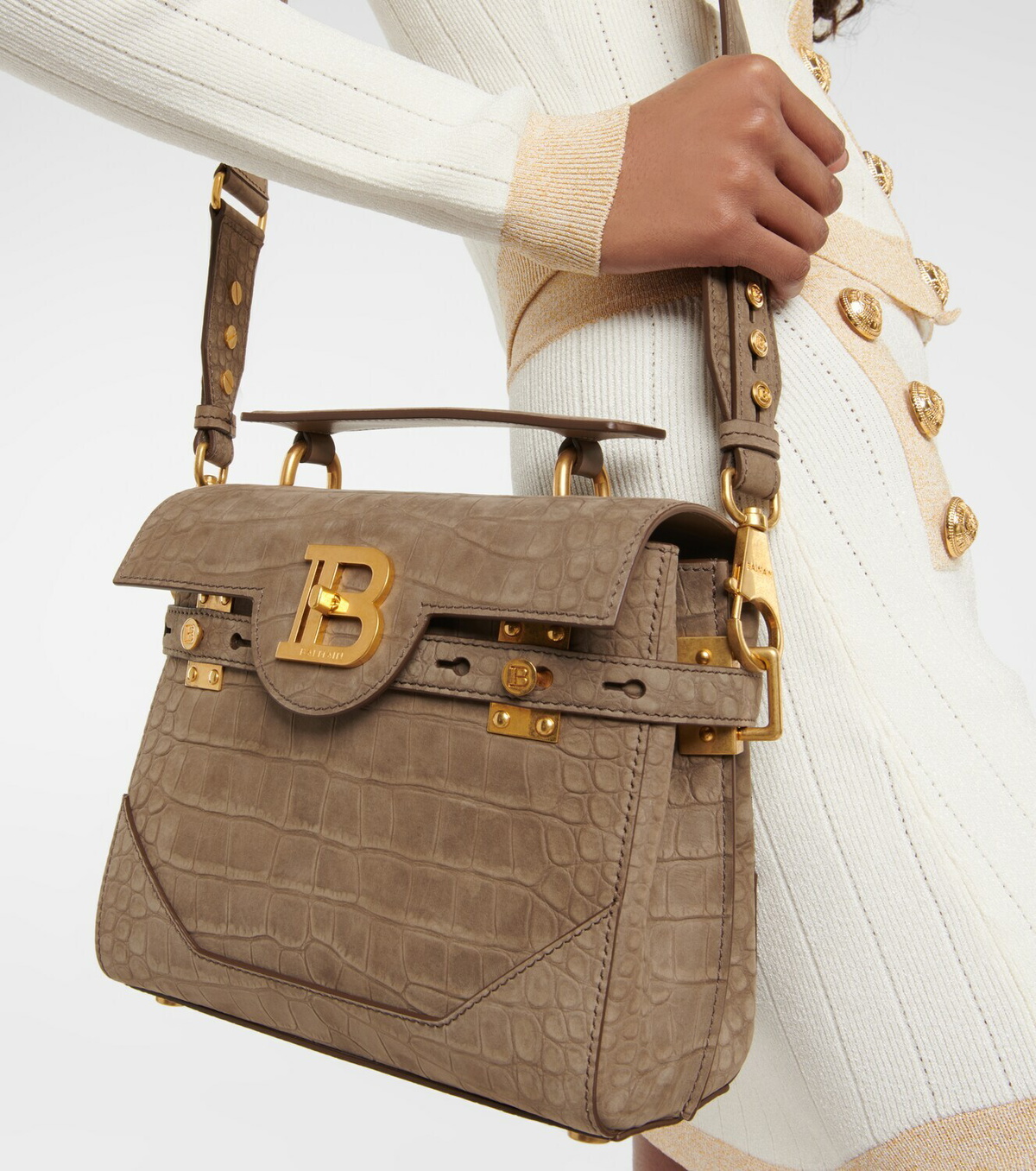 Balmain - B-Buzz 23 Medium leather shoulder bag Balmain