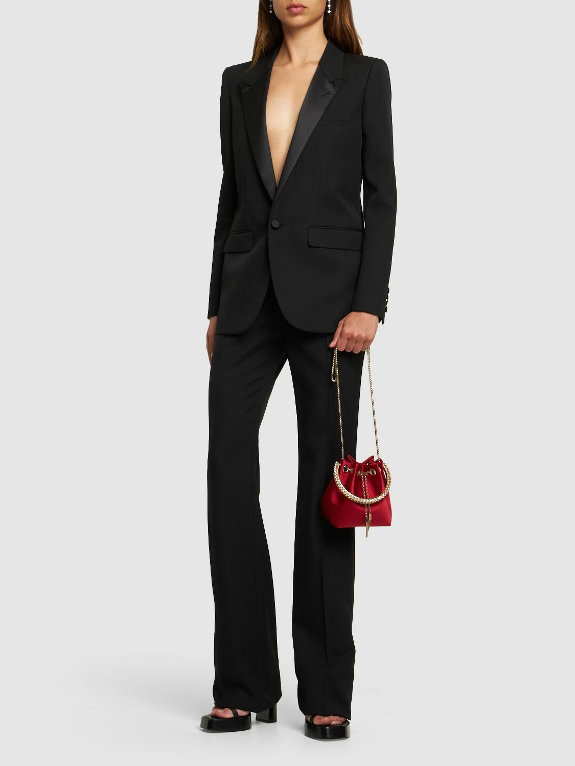 JIMMY CHOO - Lvr Exclusive Bon Bon Satin Bucket Bag Jimmy Choo