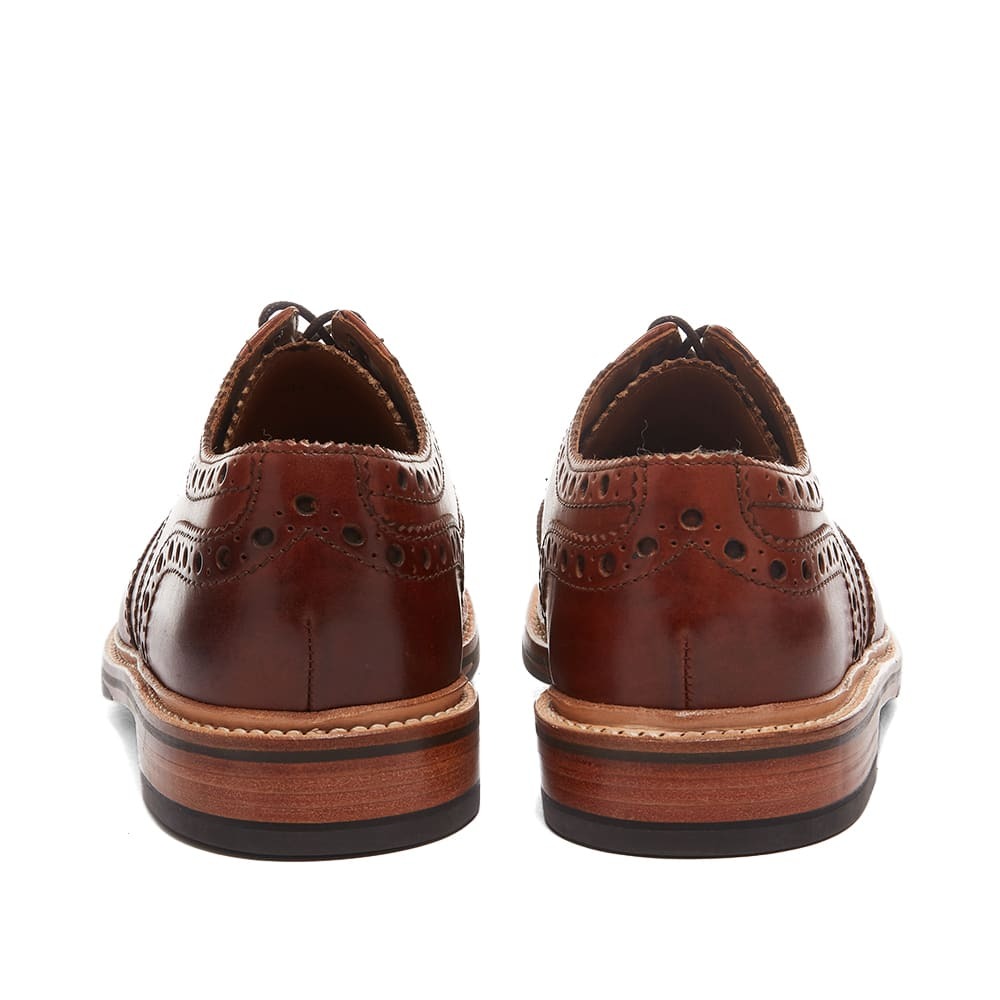 Grenson Men's Archie Dainite Sole Brogue in Tan Hand Painted Grenson
