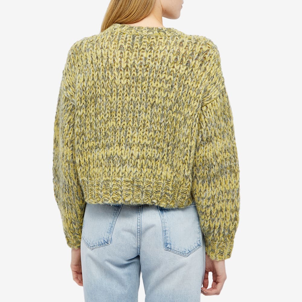 Frame Women's Cropped Marl Sweater in Flash Lime Multi Frame Denim