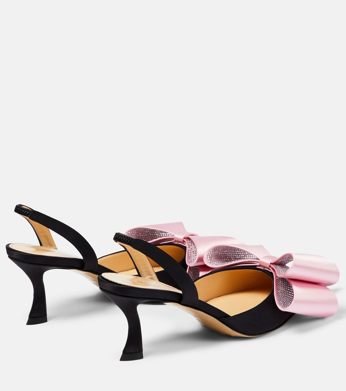 Mach & Mach Le Cadeau 65 satin slingback pumps MACH & MACH