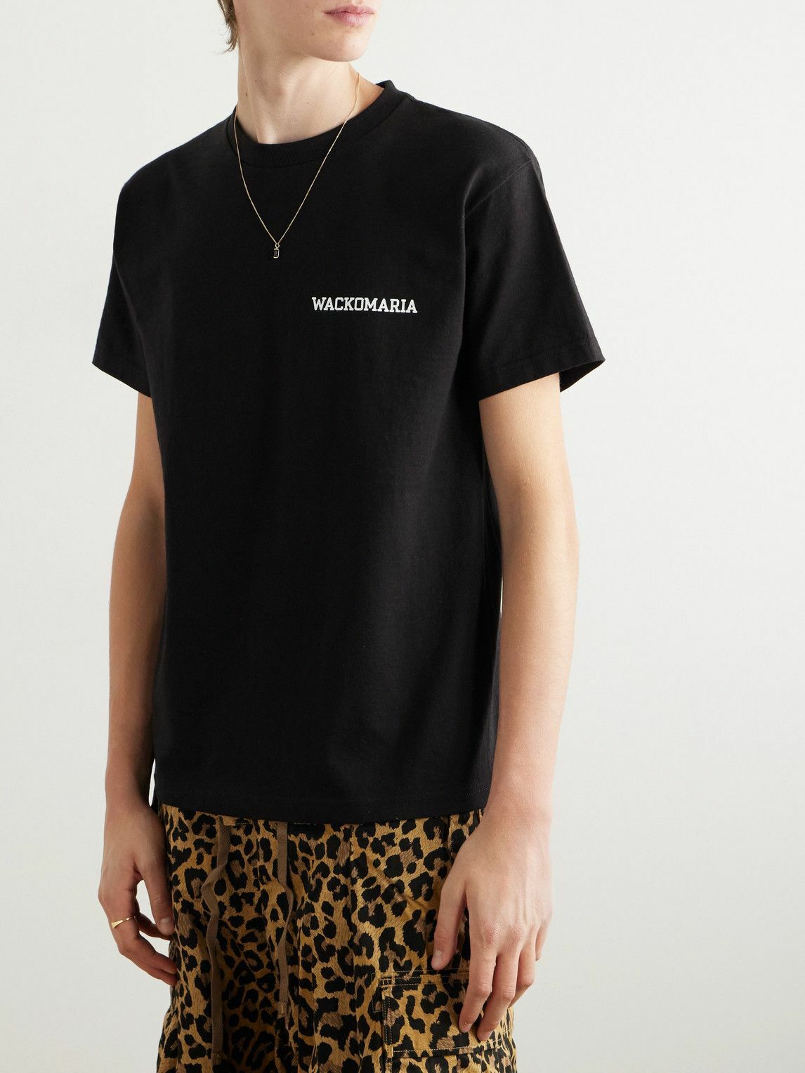 Wacko Maria - Tim Lehi Logo-Print Cotton-Jersey T-Shirt - Black Wacko Maria