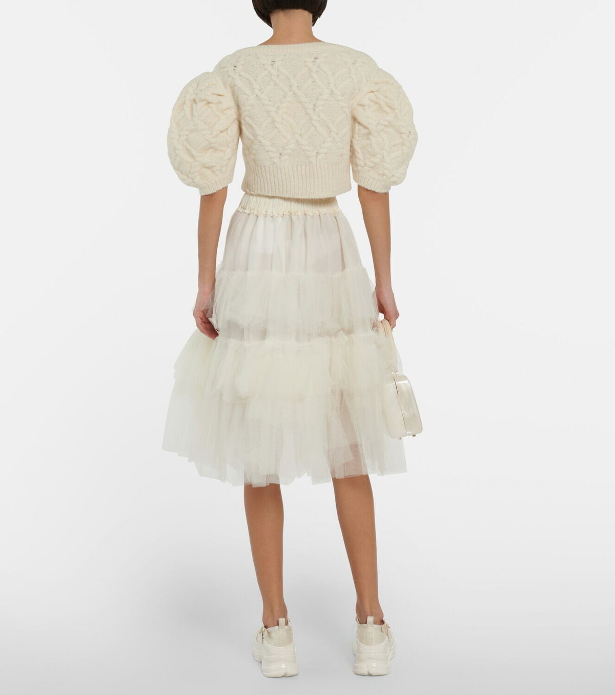 Simone Rocha - Cable-knit alpaca-blend cardigan Simone Rocha