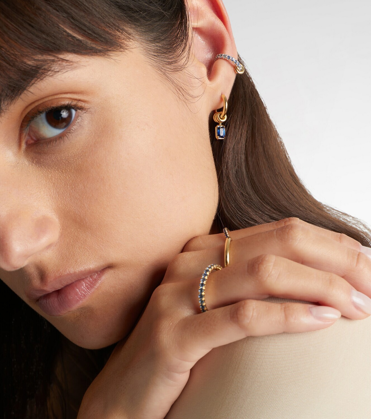 Spinelli Kilcollin Ombré sterling silver and 18kt yellow gold ear cuff ...