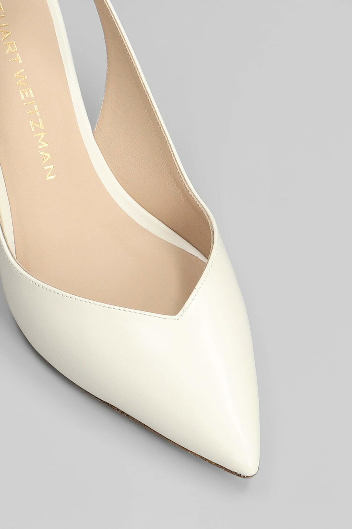 Stuart Weitzman Eva 75 Pumps In White Leather Stuart Weitzman