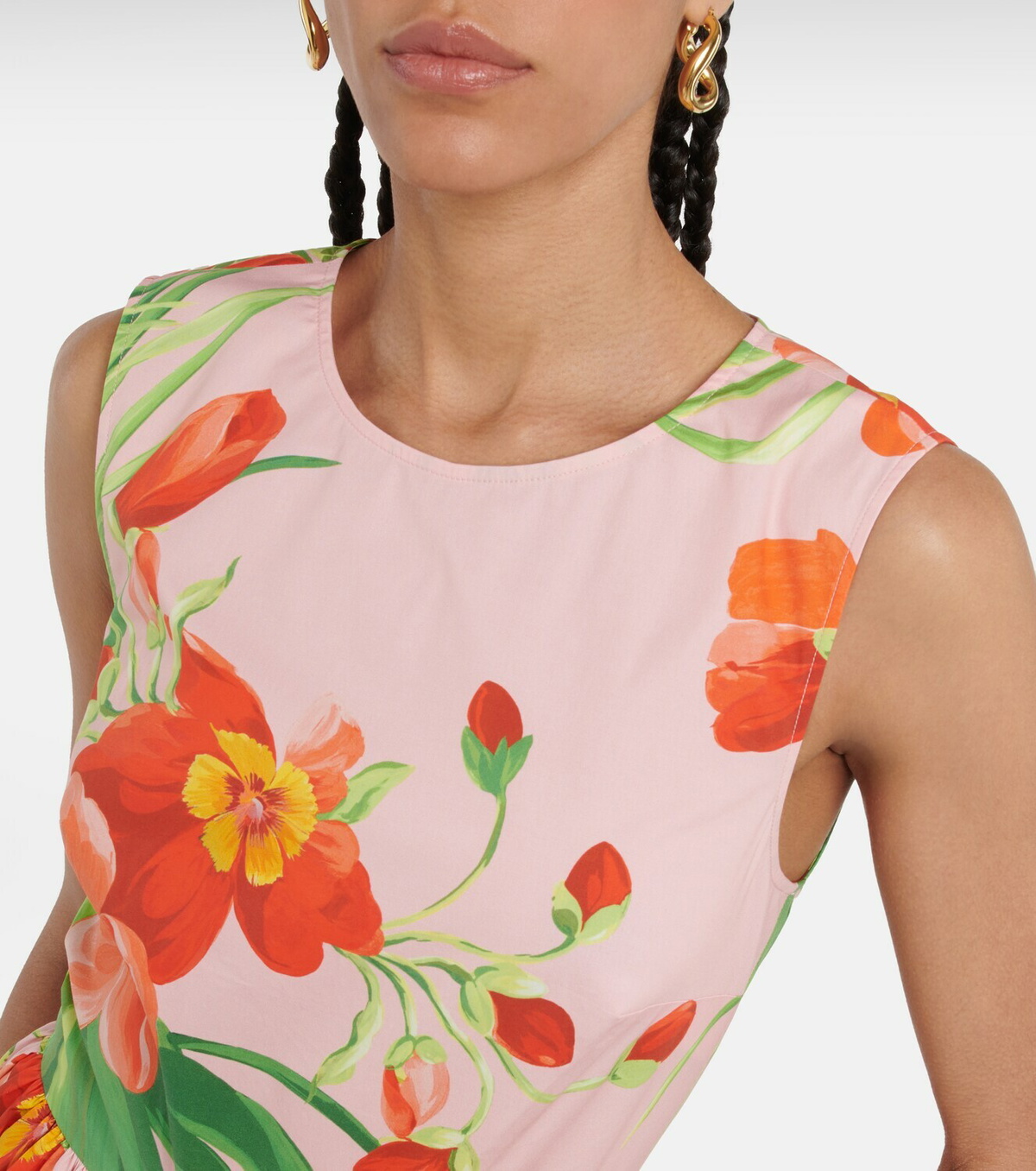 Carolina Herrera Printed cotton-blend midi dress Carolina Herrera
