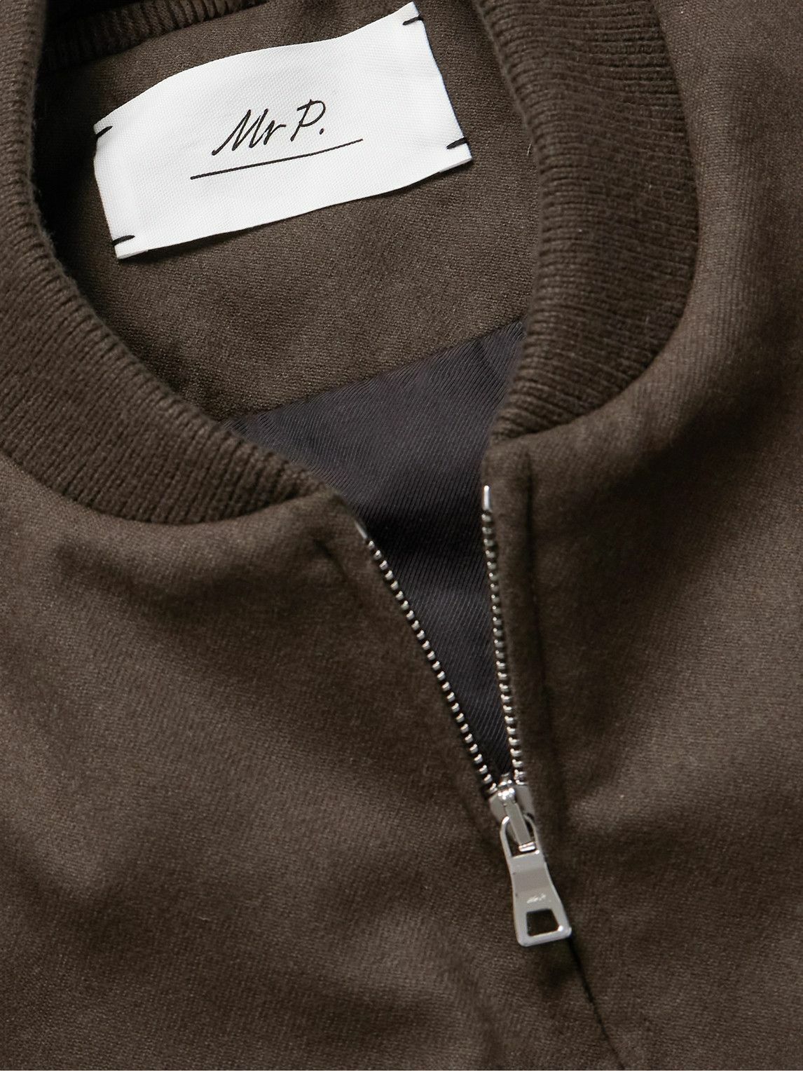 Mr P. - Padded Cashmere-Blend Bomber Jacket - Brown Mr P.
