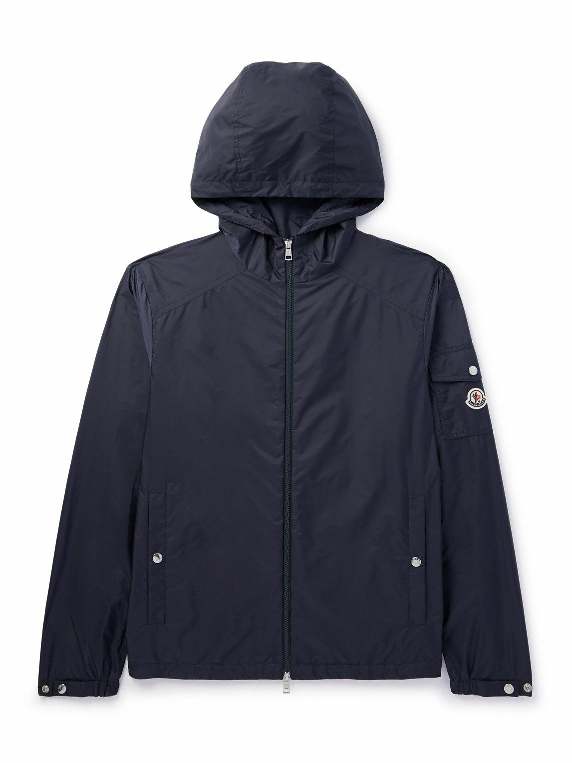 Moncler - Etiache Logo-Appliqued Shell Hooded Jacket - Blue Moncler