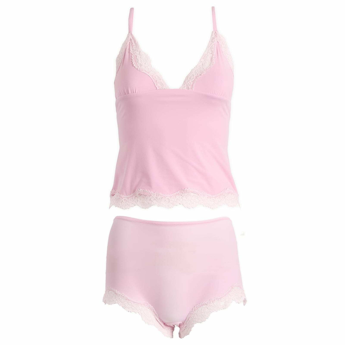 SKIMS Women's Fits Everybody Lace Cami & Boyshort Set in Bubblegum SKIMS
