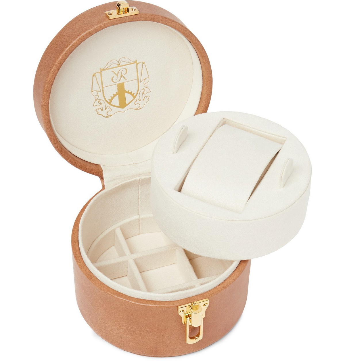 Rapport London - Leather Watch and Cufflink Box - Brown Rapport London