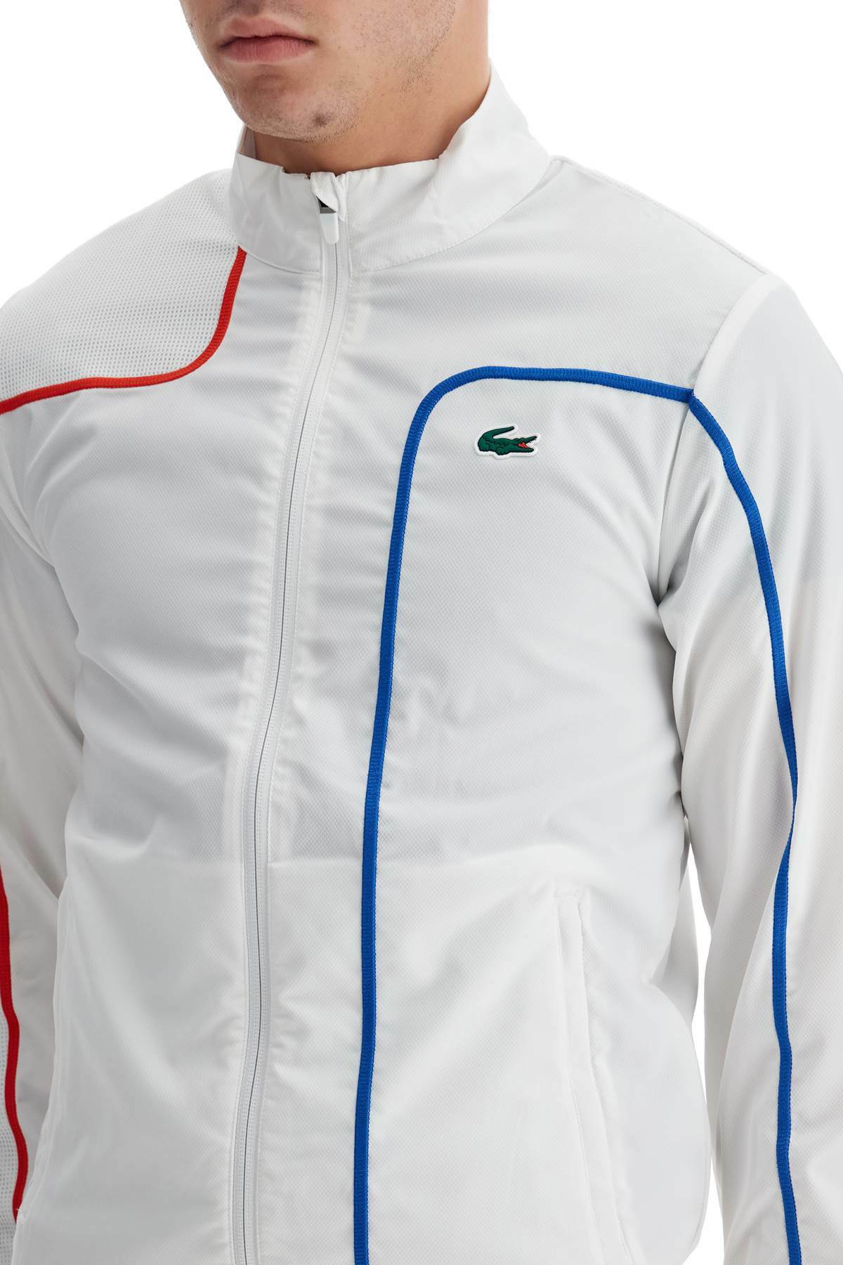 LACOSTE 'sporty tracksuit with contrasting stitching White Lacoste