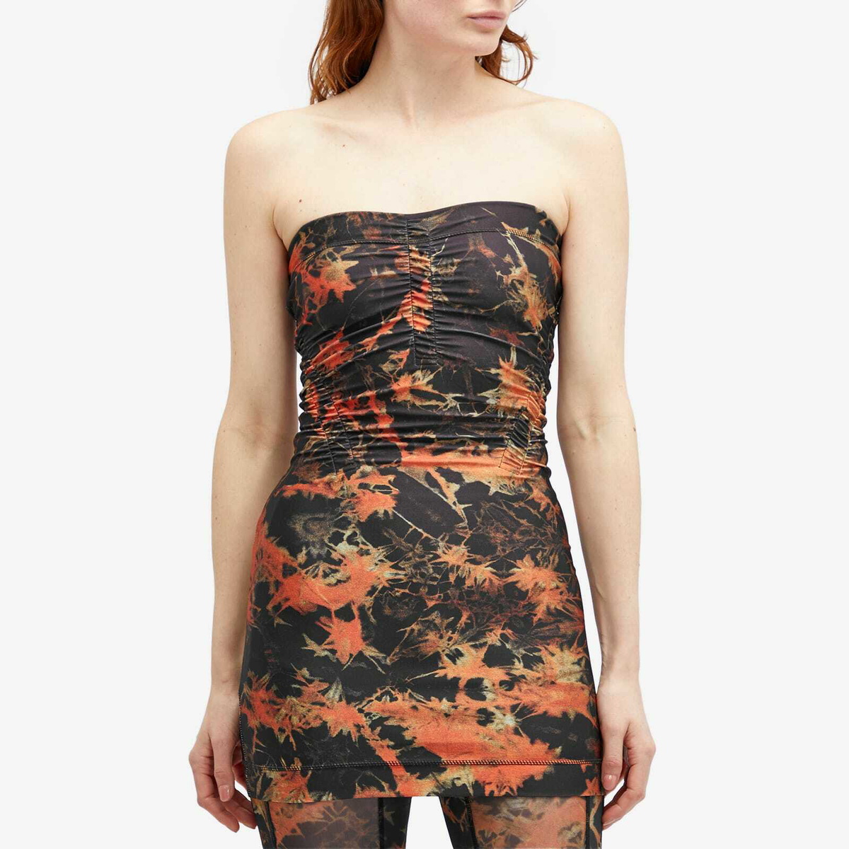 KNWLS Women's Skinn Dress in Acid Flame KNWLS