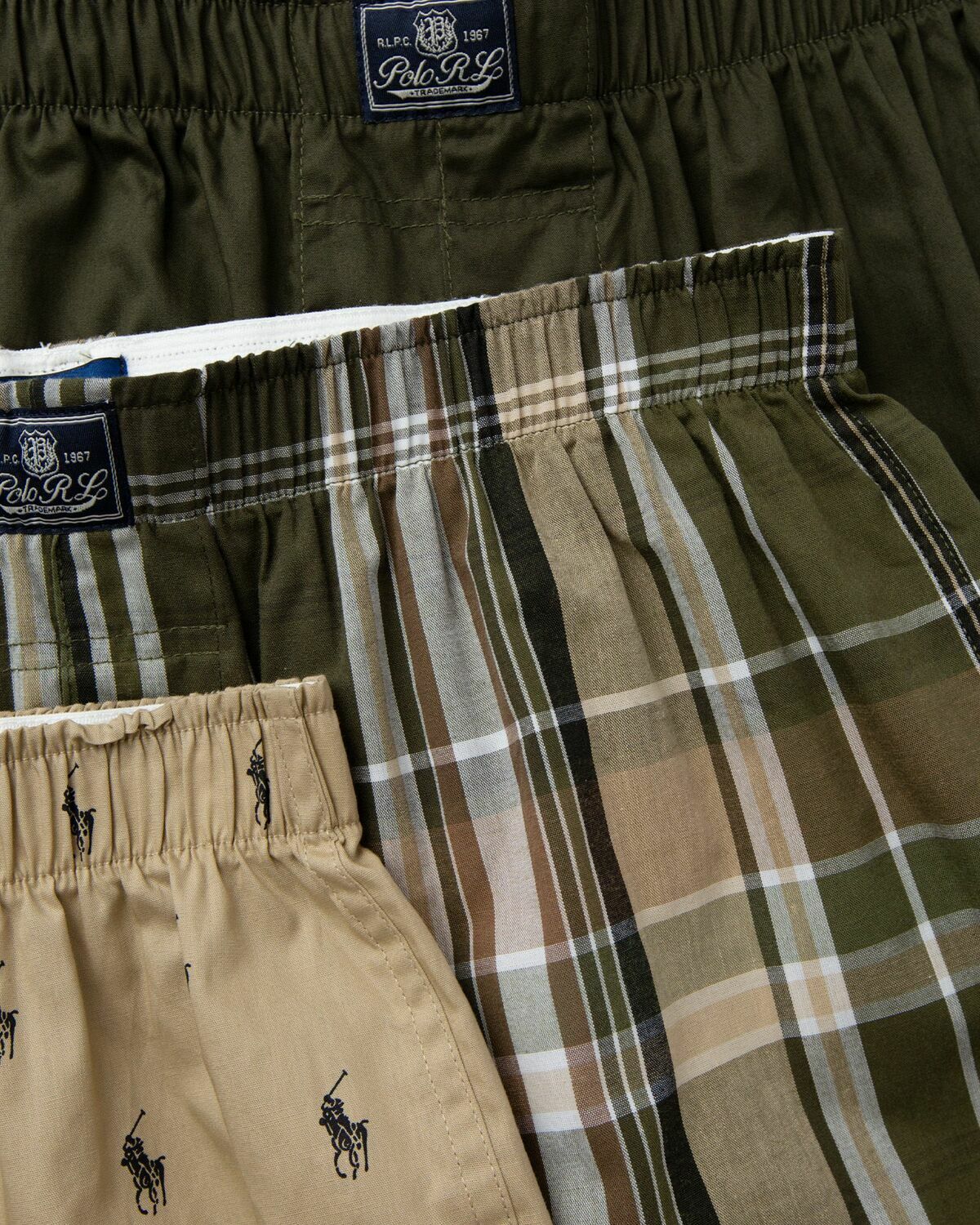 Polo Ralph Lauren BOXER 3 PACK Multi-color Mens Boxers & Brief Polo ...