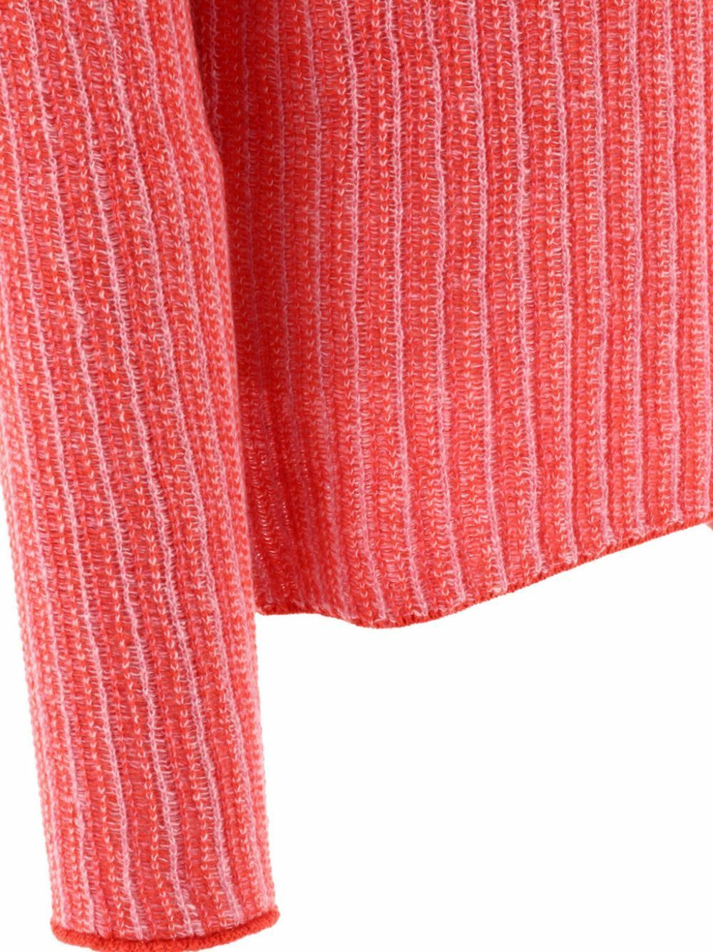 Marni Red Logo-Embroidered Ribbed-Knit Sweater Marni