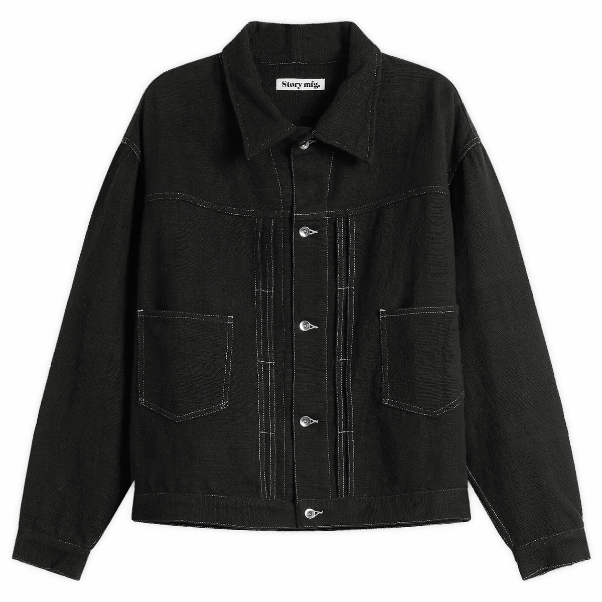 Story mfg. Men's Story mfg Sundae Handloom Jacket in Black Story Mfg.