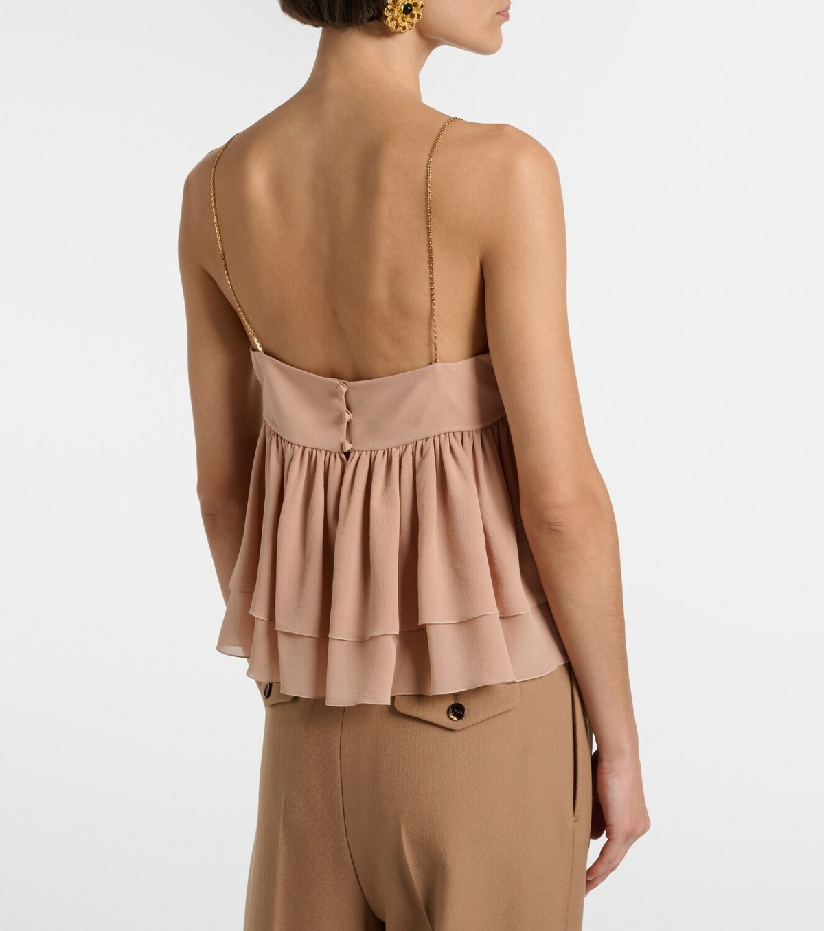 Chloé Gathered silk top Chloe