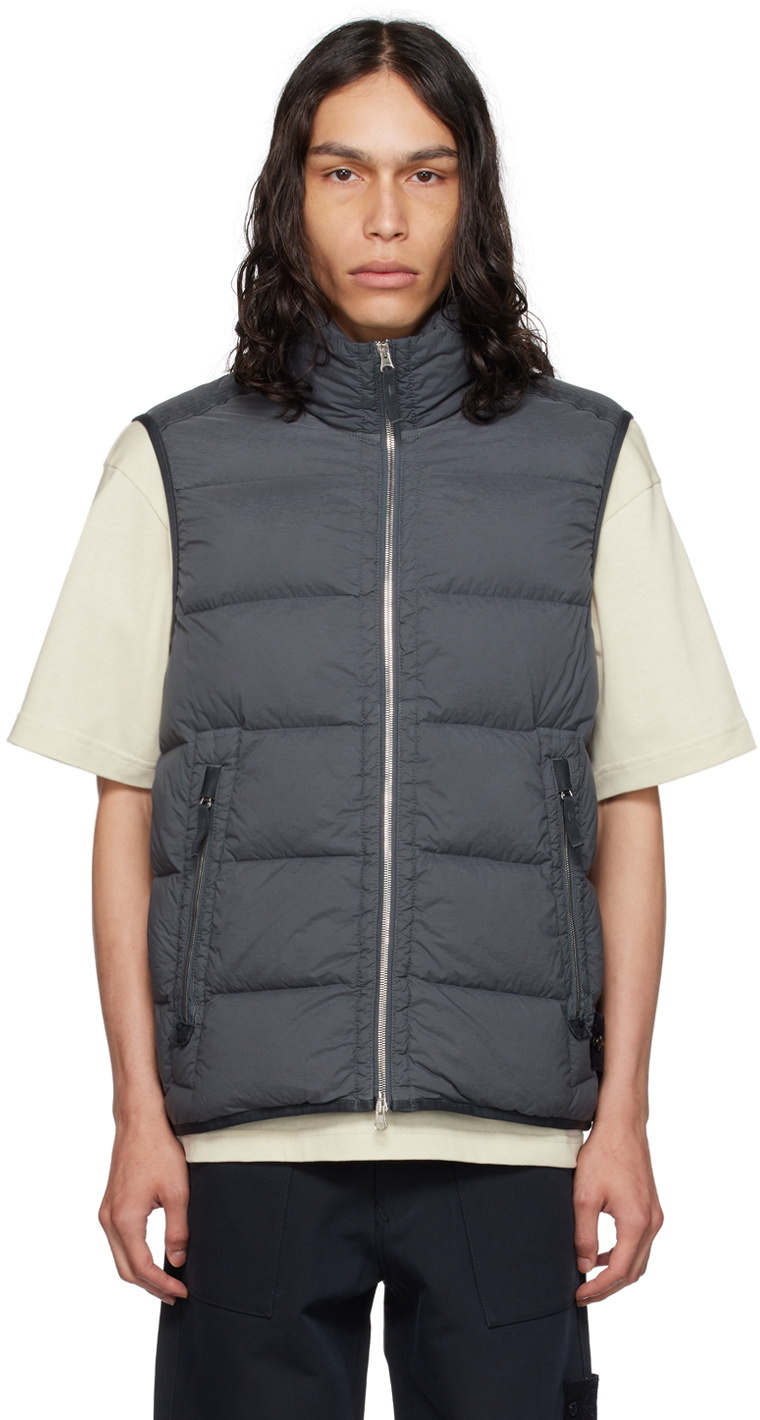 Stone Island Gray Seamless Tunnel Down Vest Stone Island