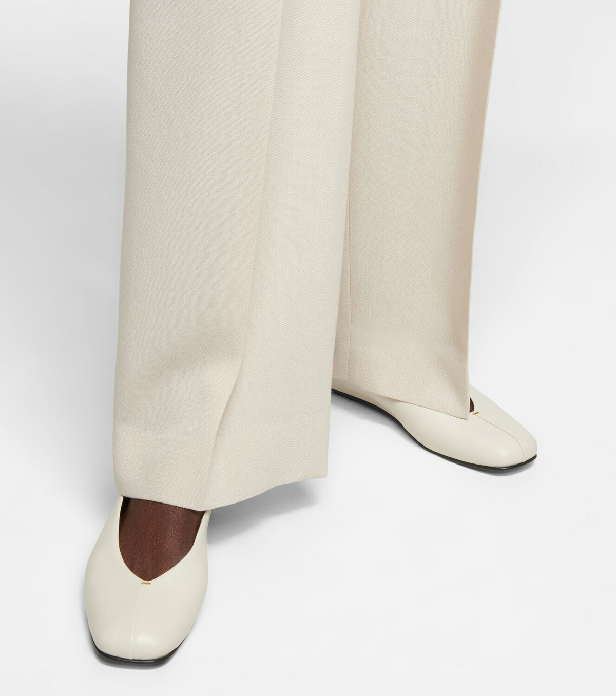 The Row Eva leather ballet flats The Row