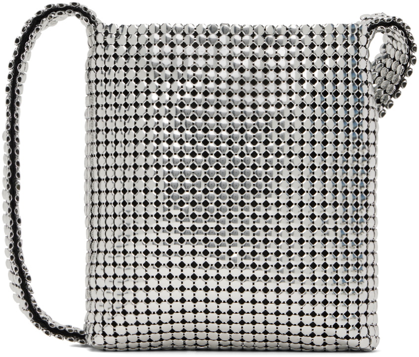 Paco Rabanne Silver Mini Pixel Shoulder Bag Paco Rabanne