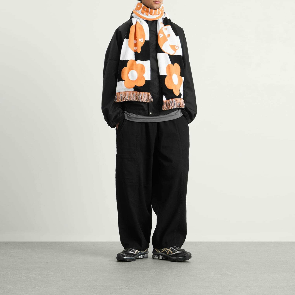 Pawa Speed Sports Men's Racing Scarf in Black/White Pawa Speed Sports