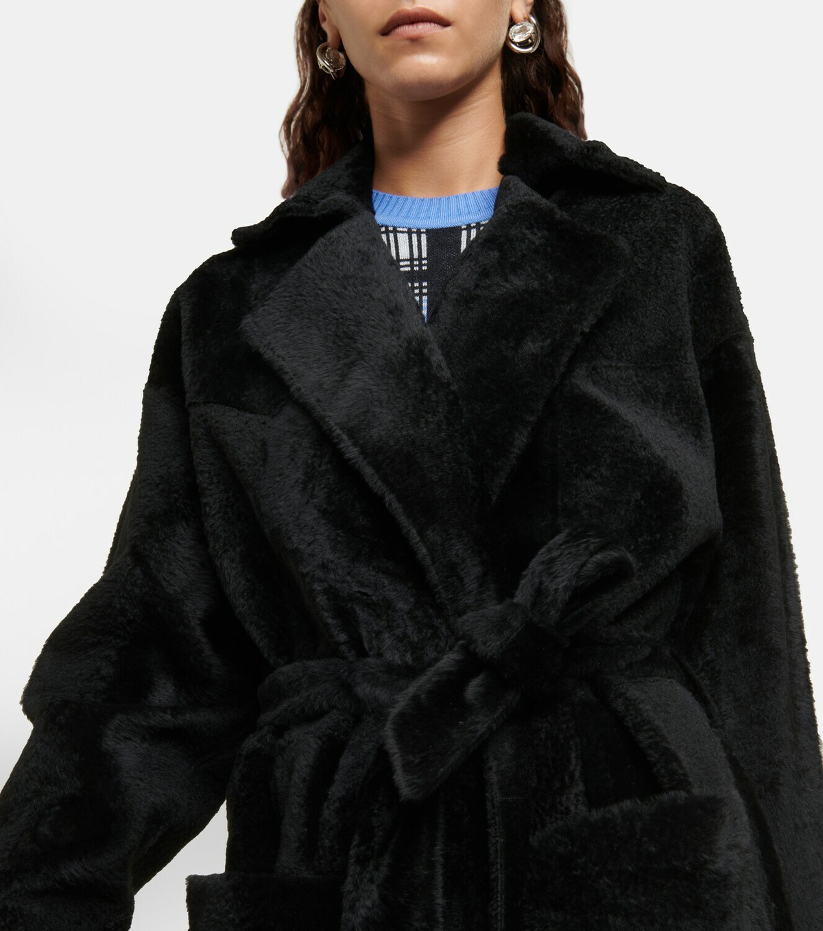 Dodo Bar Or Shon belted shearling coat Dodo Bar Or