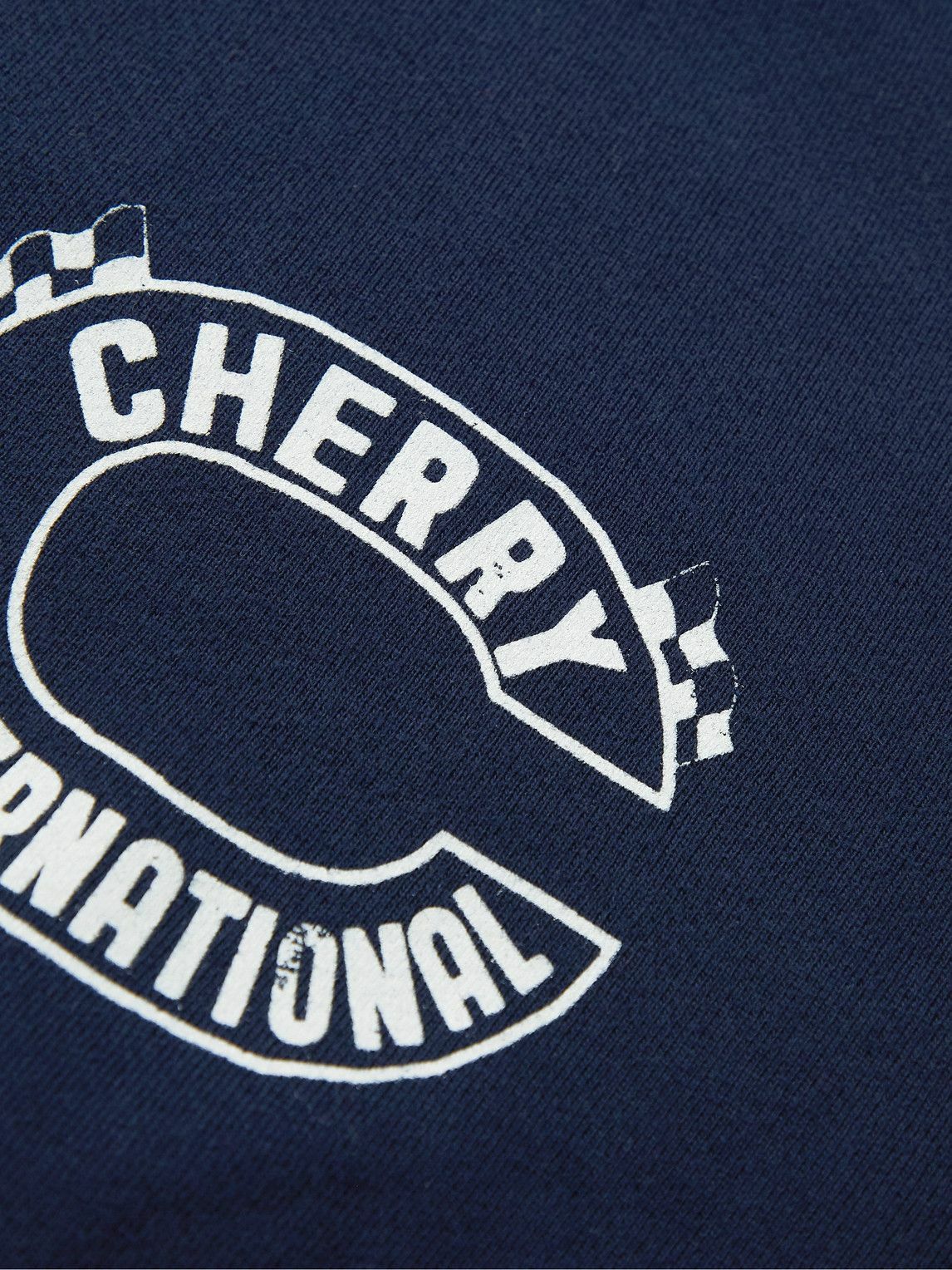 CHERRY LA - Logo-Print Cotton-Jersey Sweatshirt - Blue CHERRY LA