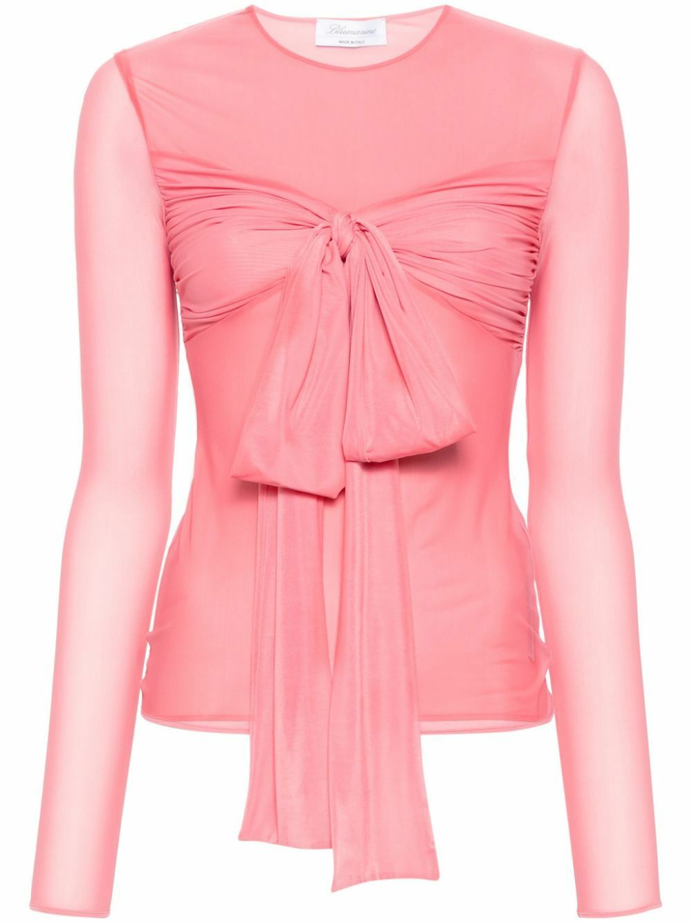 Blumarine Pink Bow-Detail Top Blumarine