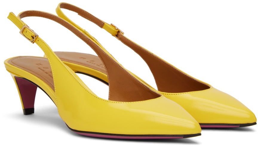 Marni Yellow Rhythm Slingback Heels Marni