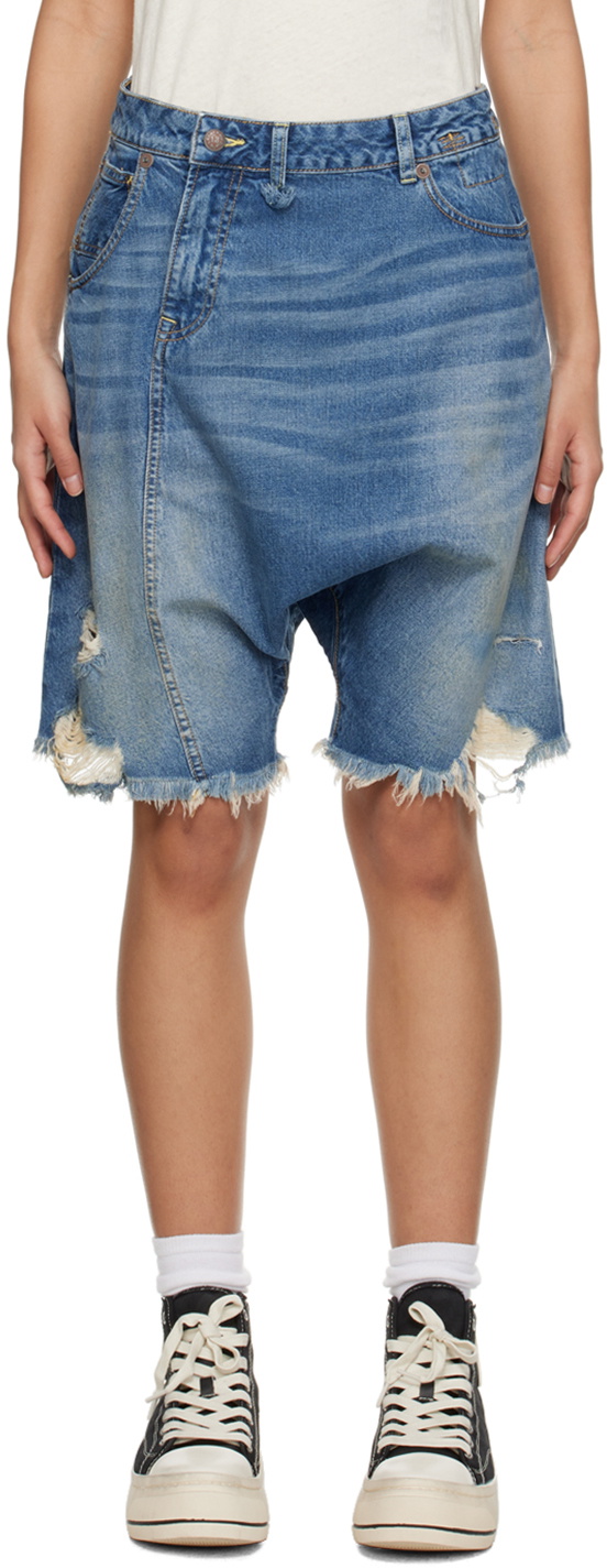 R13 Blue Twister Shorts R13