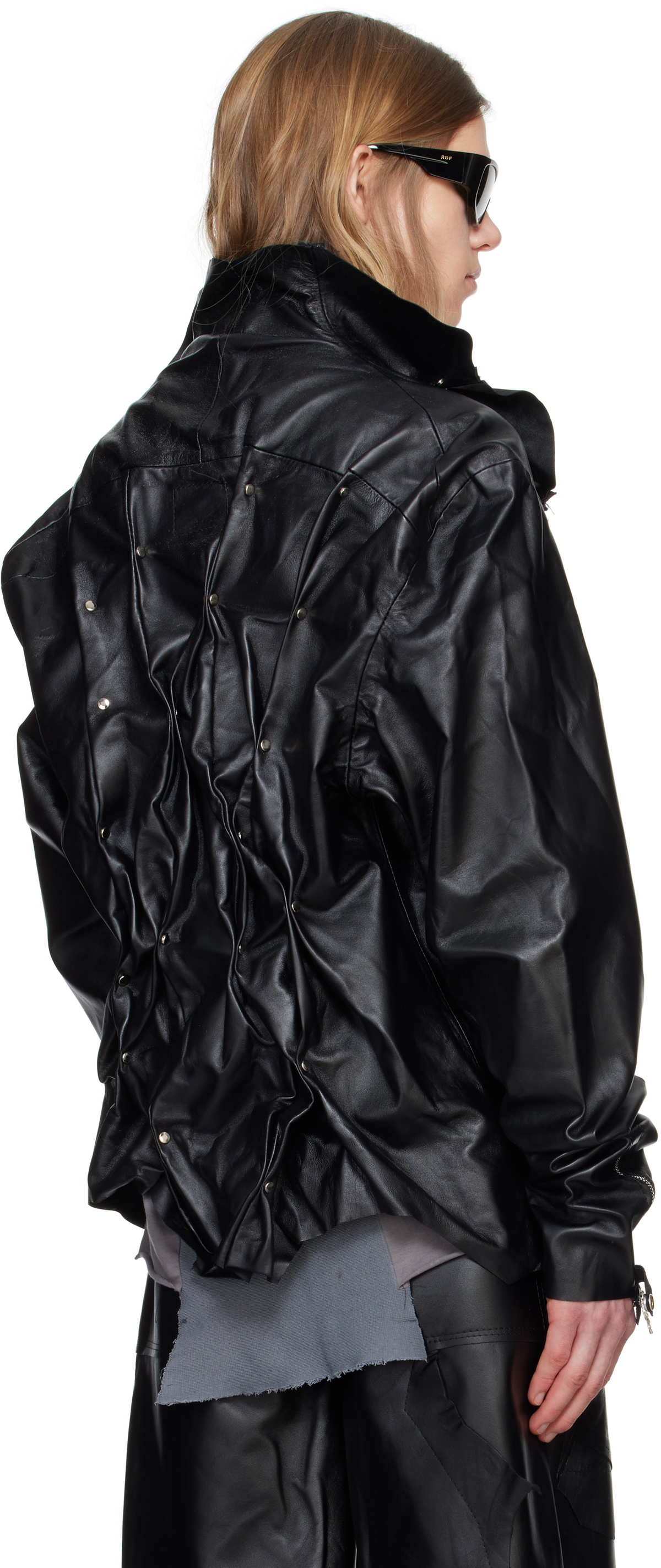 Swampgod Black Rivet Leather Jacket