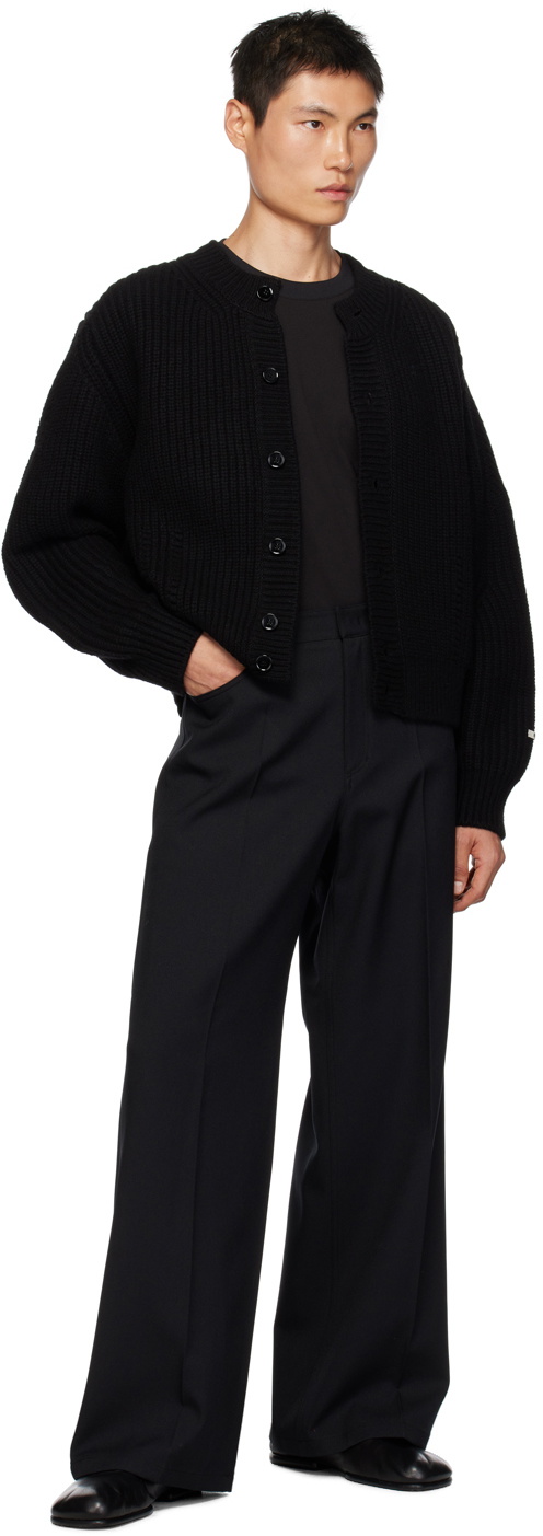 Recto Black Chunky Cardigan Recto