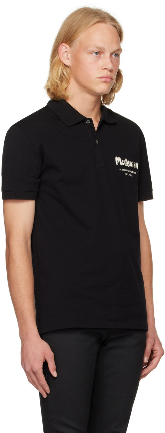 Alexander McQueen Black Embroidered Polo Alexander McQueen