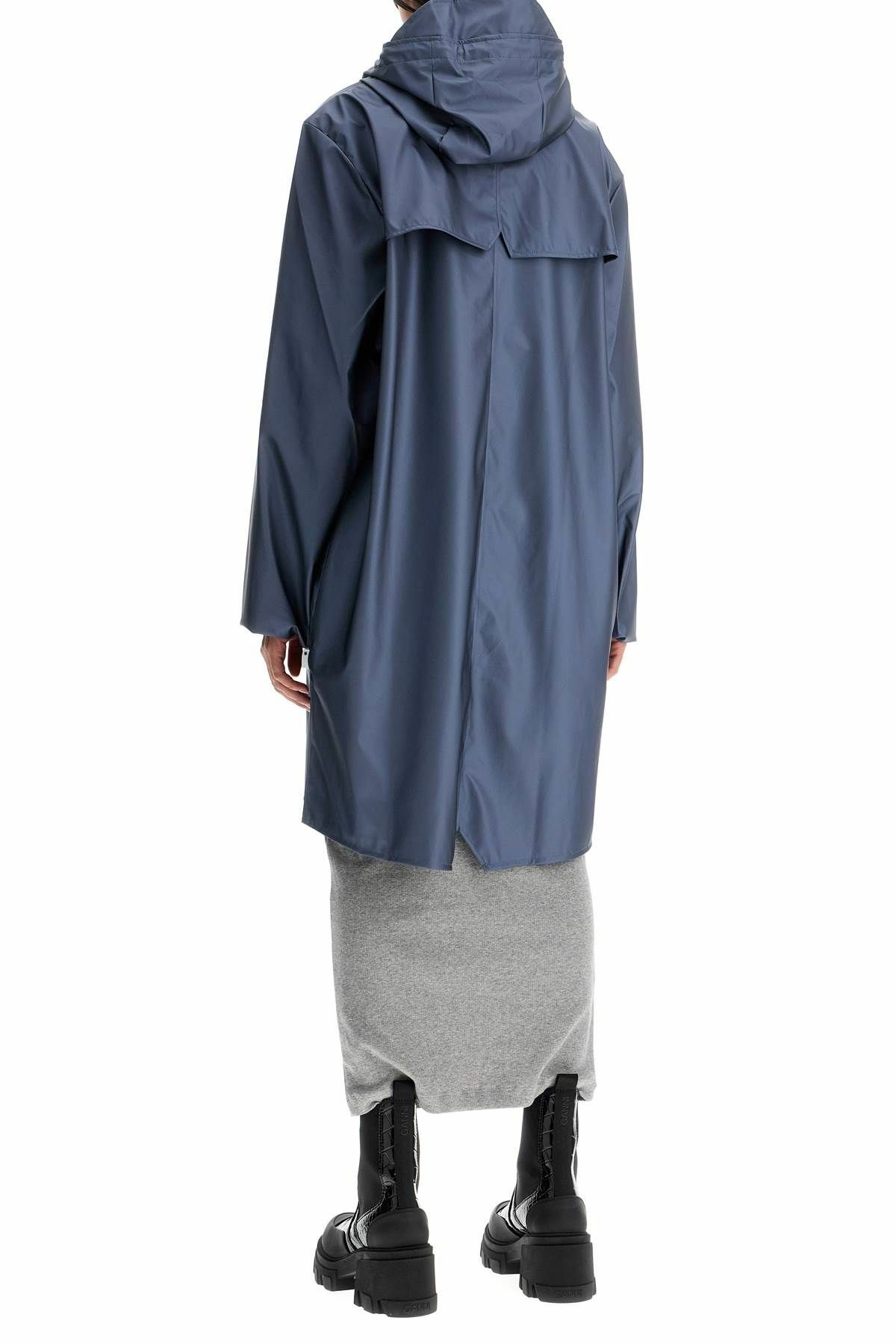 RAINS unisex long rain jacket Blue Rains