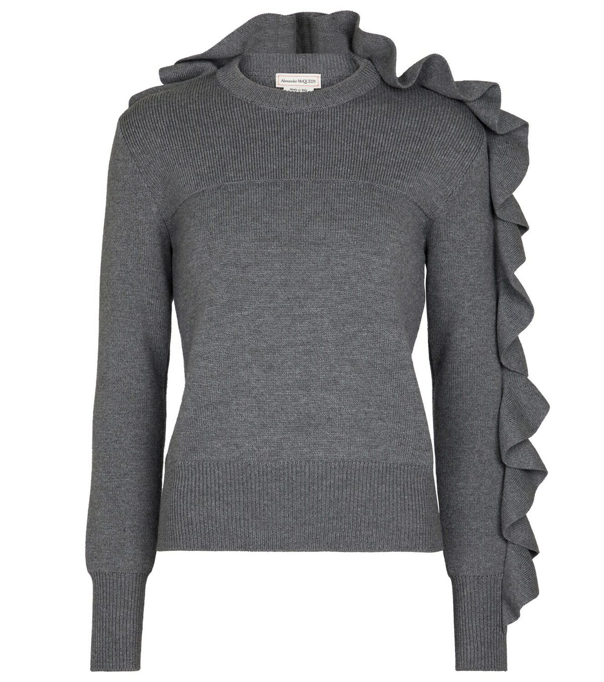 Alexander McQueen Ruffled wool and cotton sweater Alexander McQueen