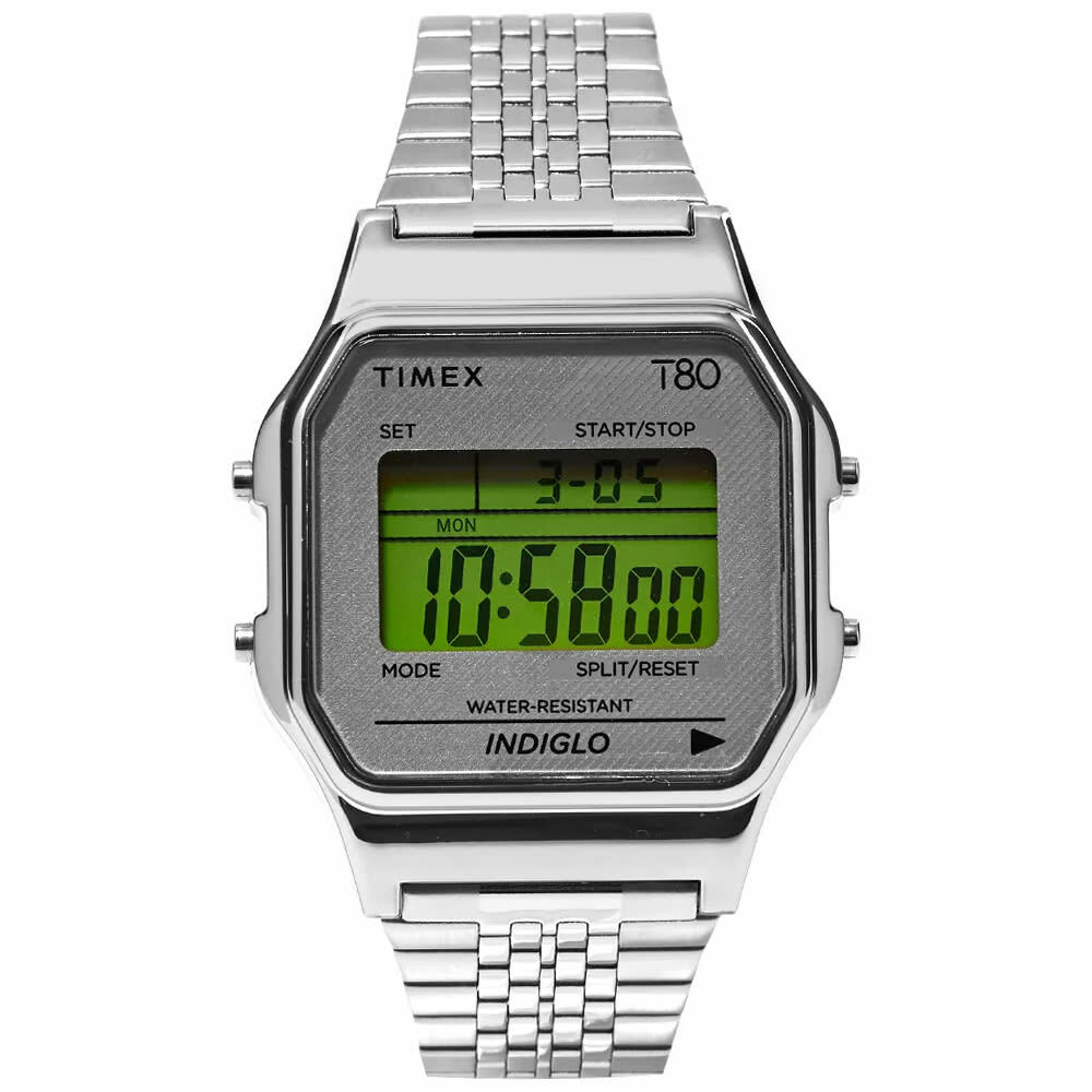 Timex Men's Archive T80 Digital Watch in Silver Timex